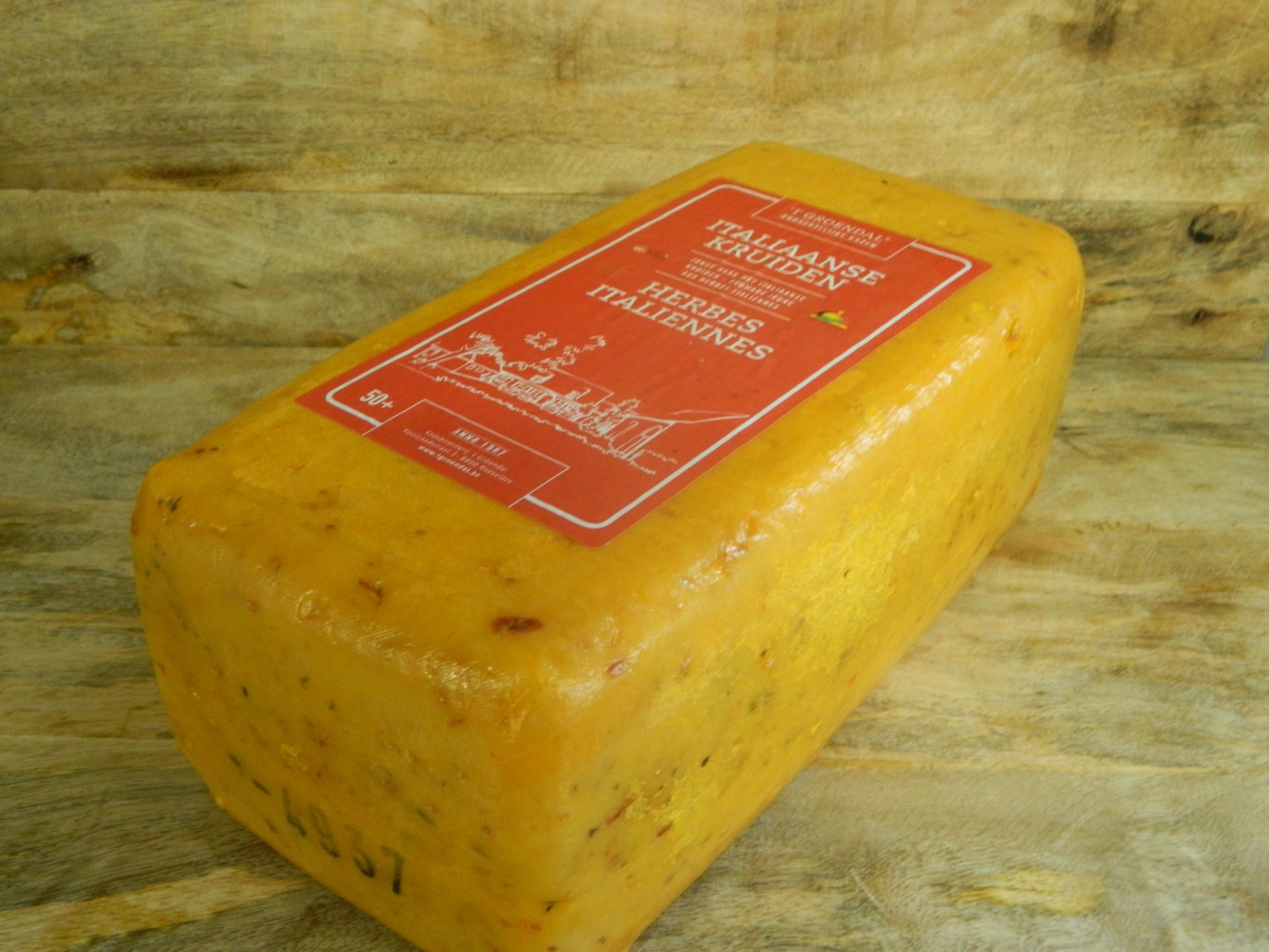 Kaas met Italiaanse kruiden (€25.00/kg) - De Gentse Zuivelhoeve